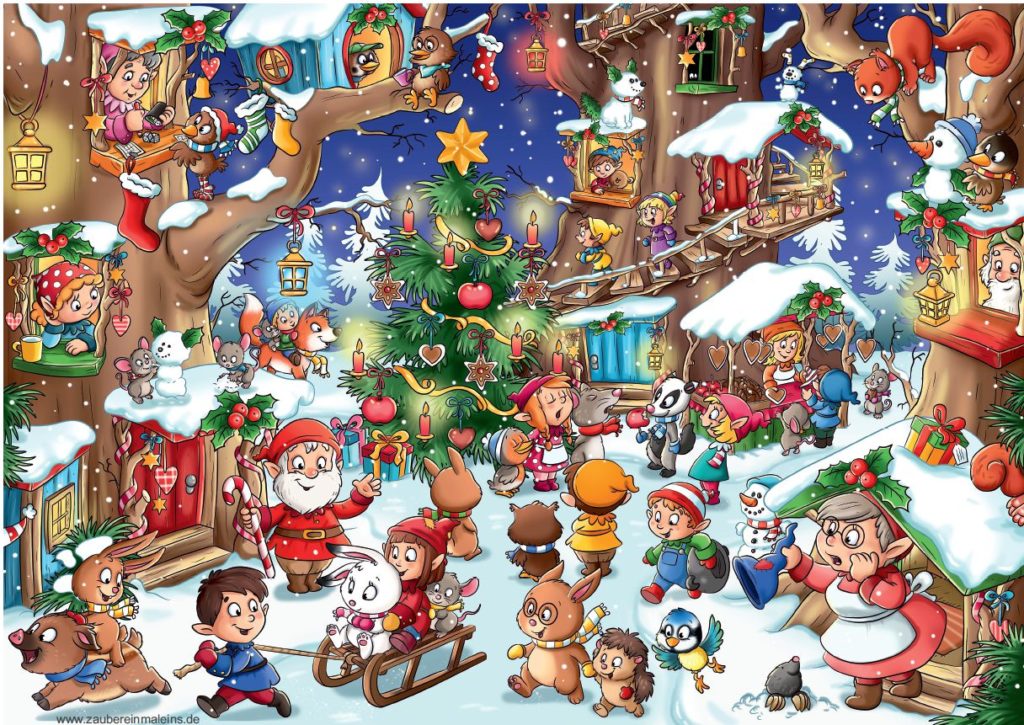 Adventbild 2020 – Wimmelbild/Suchbild – Zaubereinmaleins Shop