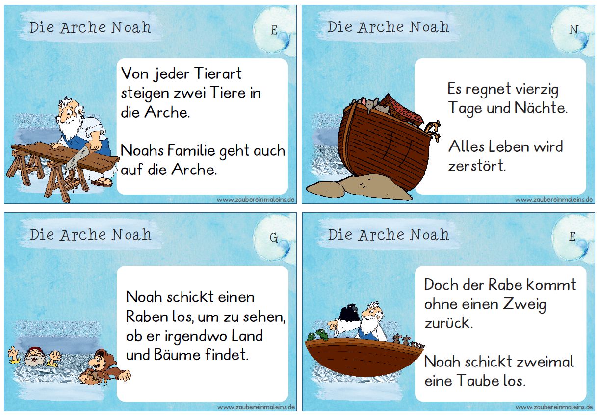 Leseweg: Die Arche Noah – Leseweg 12 Stationen (auch interaktiv ...