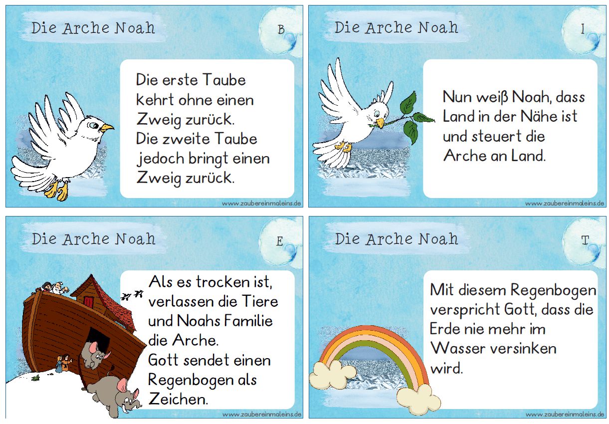 Leseweg: Die Arche Noah – Leseweg 12 Stationen (auch interaktiv ...