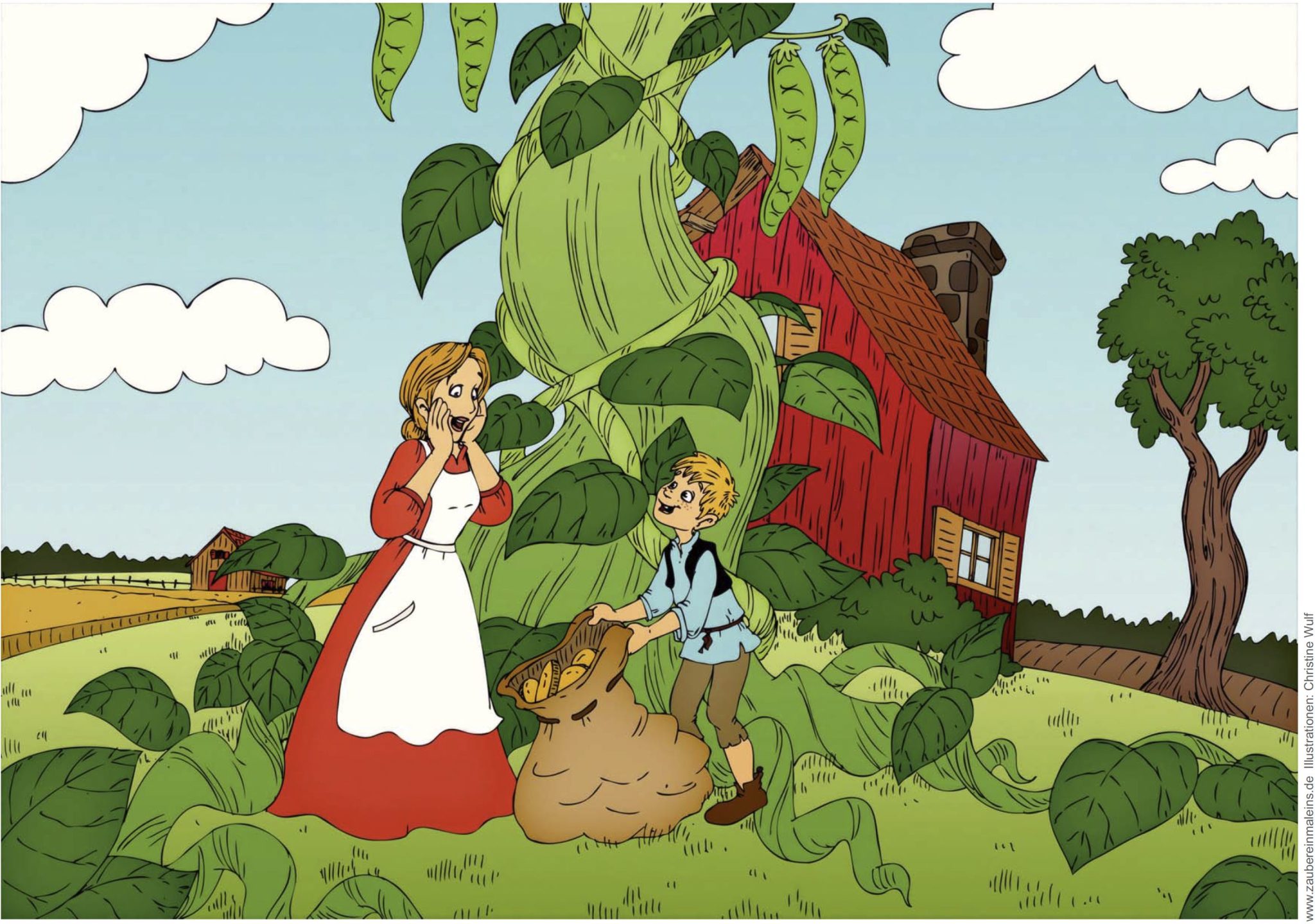 Bildserie: Hans und die Bohnenranke – Zaubereinmaleins Shop