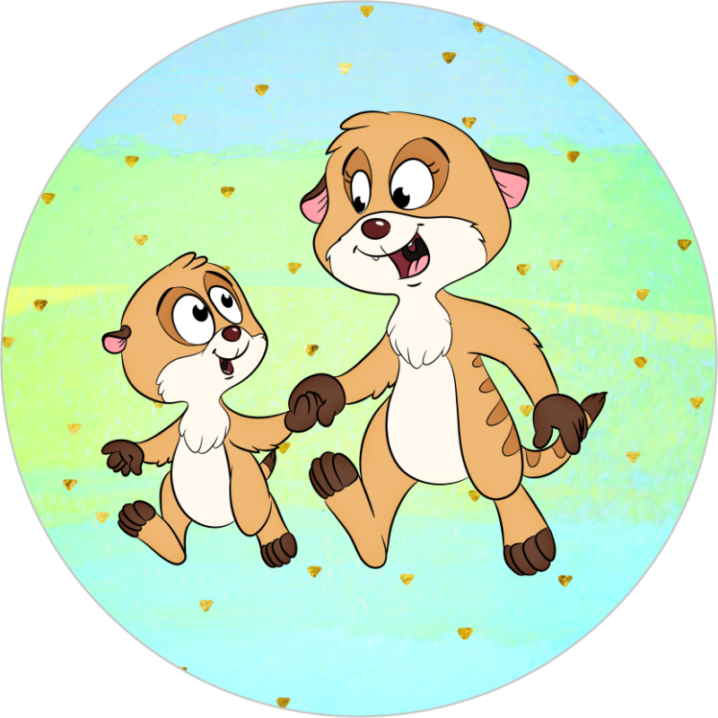 Buttonvorlage Erdmännchen – Zaubereinmaleins Shop