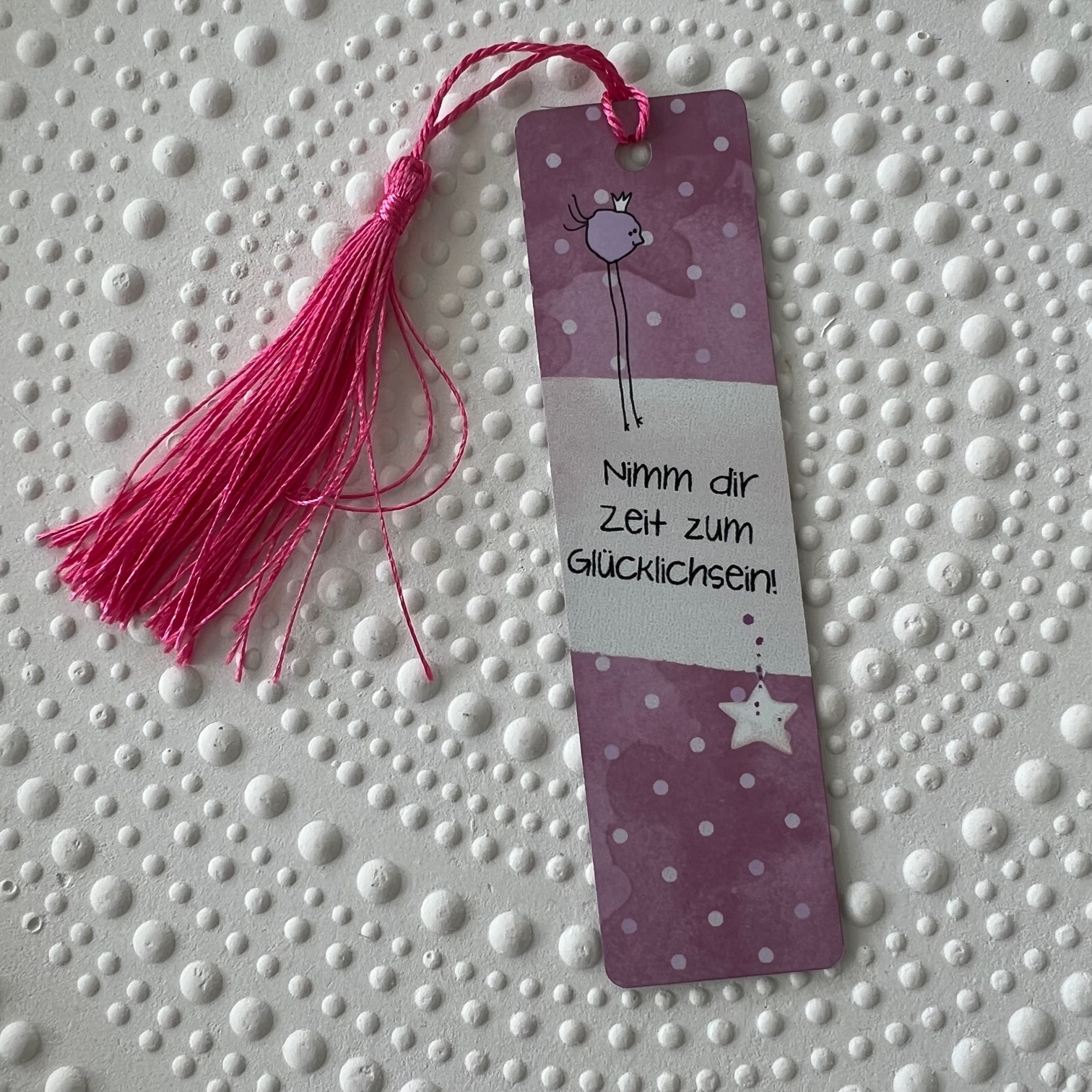 Lesezeichen (Alu) – Zeit zum Glücklichsein – Zaubereinmaleins Shop