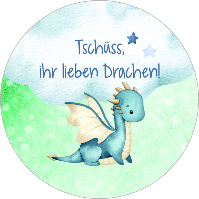 Buttonvorlage: Abschied Drachen – Zaubereinmaleins Shop