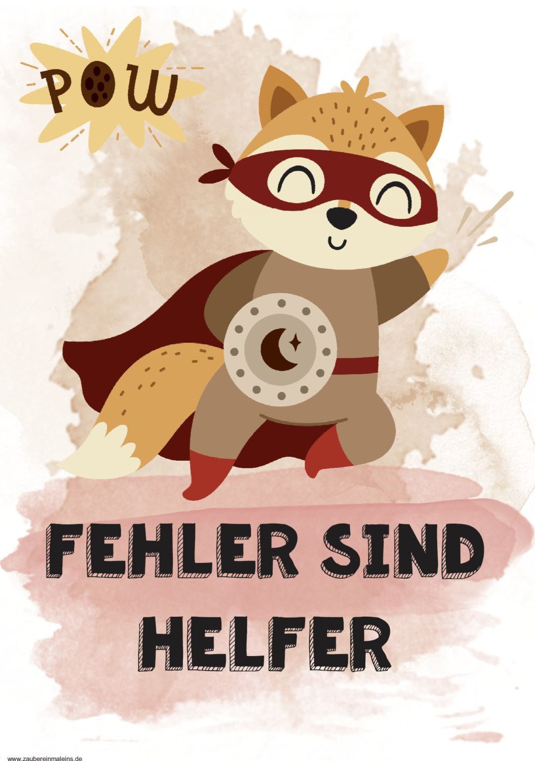 Poster/Aushang: Fehler sind Helfer – Zaubereinmaleins Shop