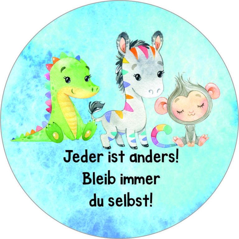 Buttonvorlage: Jeder ist anders – Zaubereinmaleins Shop