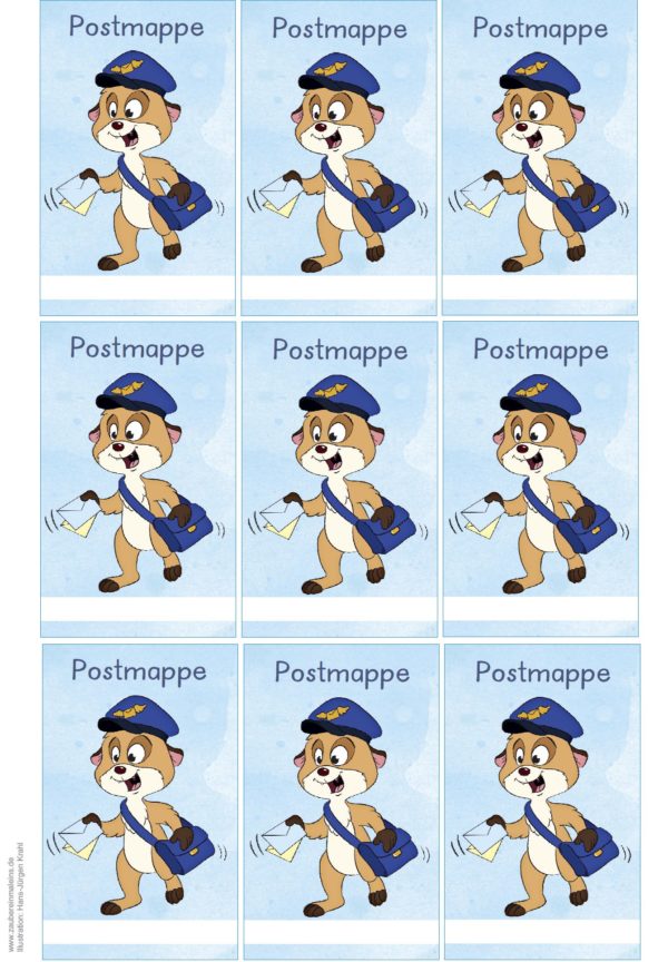 Vorlage: Postmappe Erdmännchen – Zaubereinmaleins Shop