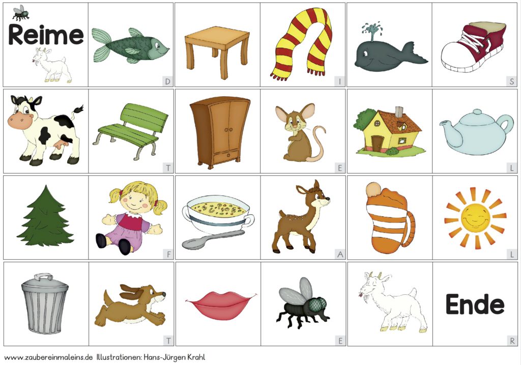 Domino analog und digital: Reime – Zaubereinmaleins Shop