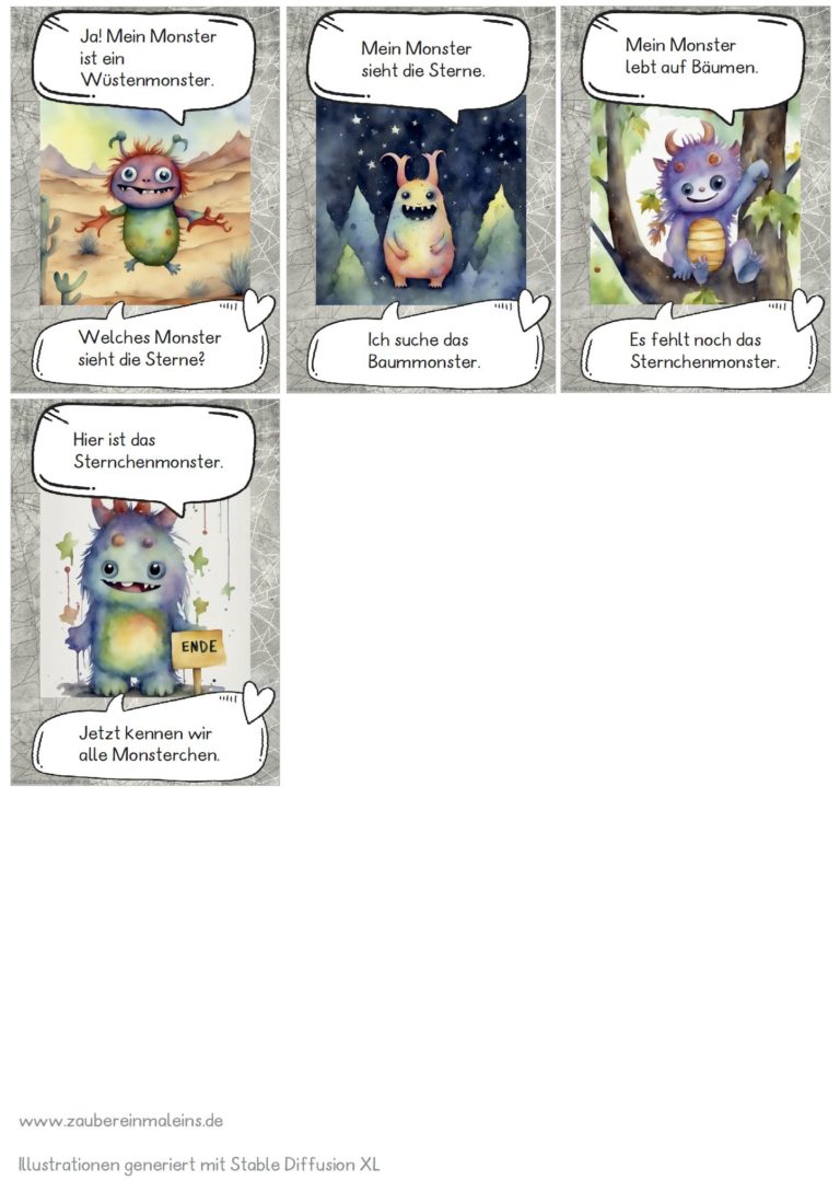 Lesespiel: Monsterchen – Zaubereinmaleins Shop