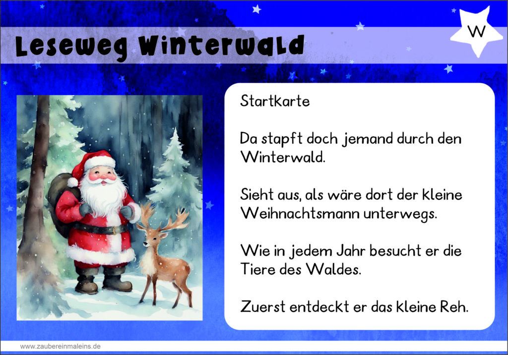 Leseweg: Winterwald (auch digital/interaktiv) – Zaubereinmaleins Shop