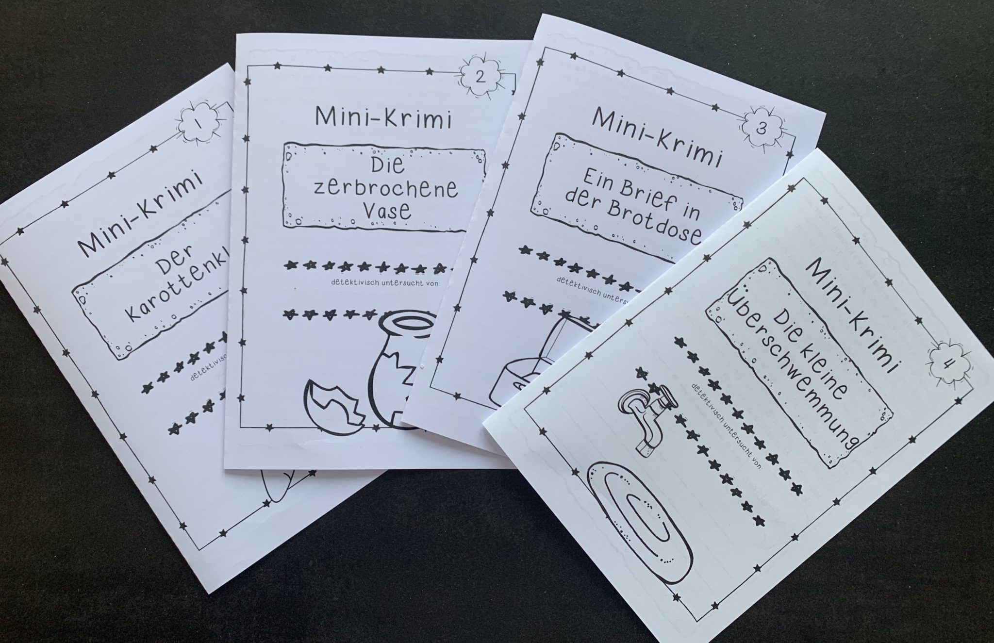 Sparpaket: Mini-Krimis – 9 Leseheftchen – Zaubereinmaleins Shop