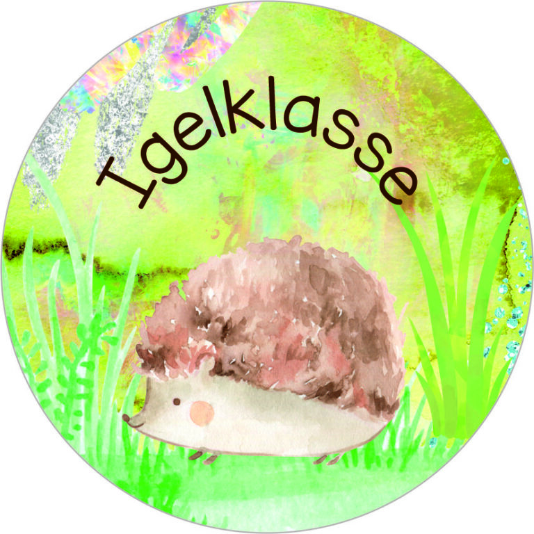 Buttonvorlage: Igelklasse – Zaubereinmaleins Shop